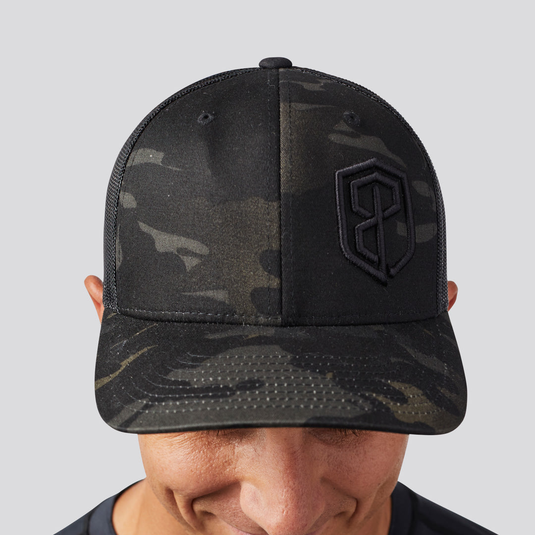 Born Primitive Trucker Hat (Black Multicam) – Born Primitive Australia