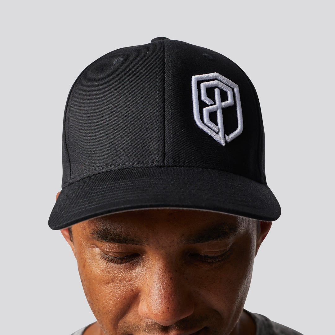 Black Flexfit Hat | Black and White Baseball Cap – Born Primitive Australia