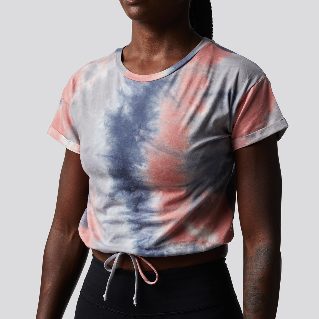 Cropped Tie Dye Tee (Dusk) – Born Primitive Australia