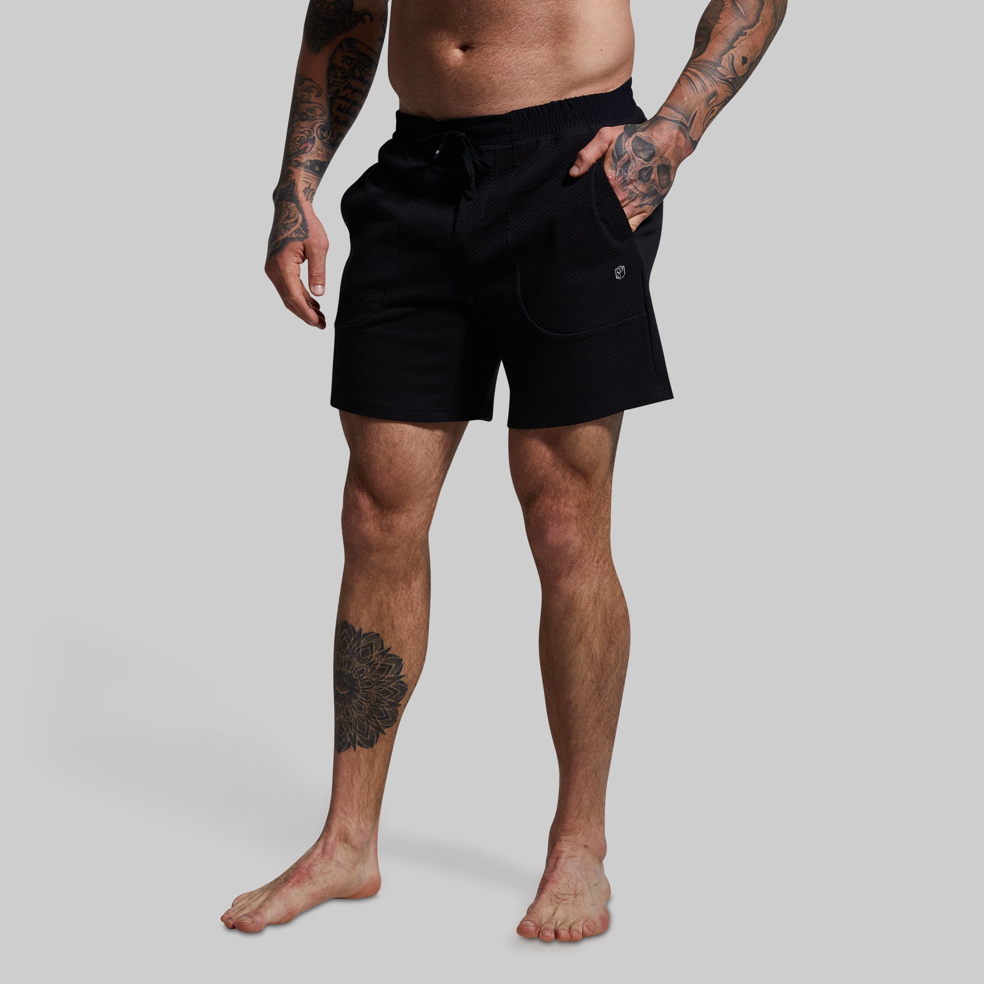 Men's Black Lounge Shorts | Men's Comfy Lounge Shorts – Born Primitive ...